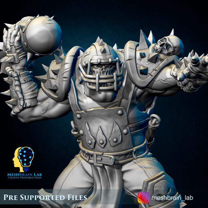 3D Printable Ork Tank Hunter with old school attack technique by MeshBrain Lab